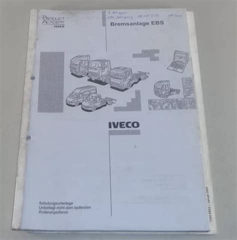 SCHULUNGSUNTERLAGE IVECO SYSTÈME de Freinage Ebs Ebs 2 Support 01