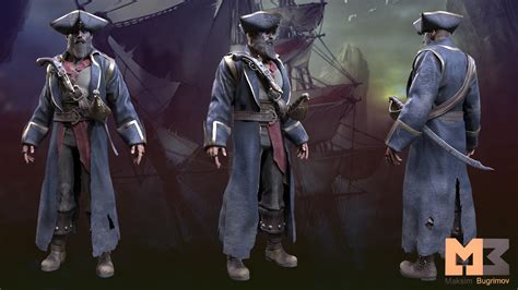 Pirate Character Captain Free 3d Model By Maksimbugrimov