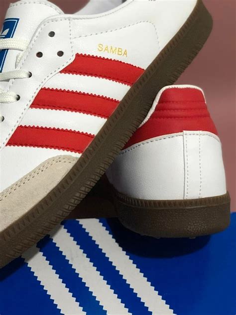 Adidas Samba Red Stripe Top G Quality For Men And Women Men S Fashion