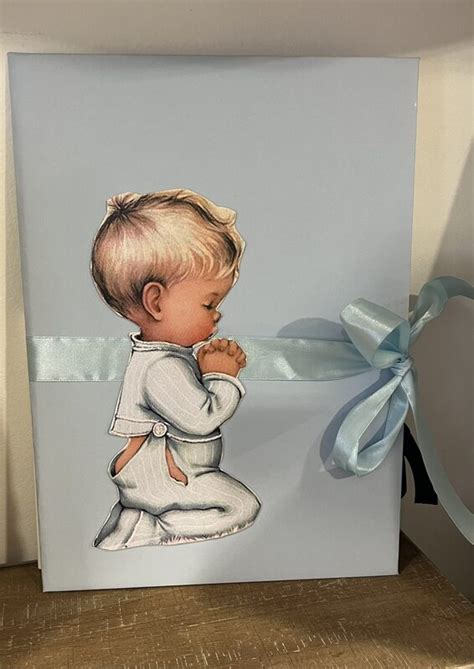 Папка за Кръщелно свидетелство в светло син Ангел