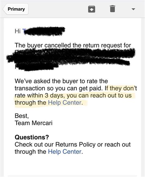 My First Return Request Then Request Cancelled Rmercari