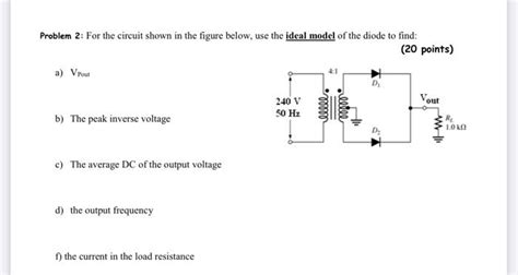 Solved Problem For The Circuit Shown In The Figure Below Chegg