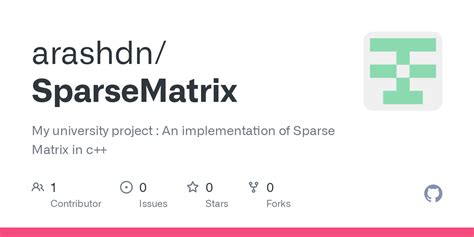 github arashdn sparsematrix my university project an