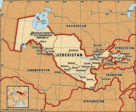 Uzbekistan Map