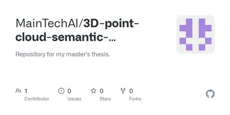 github maintechai 3d point cloud semantic segmentation repository