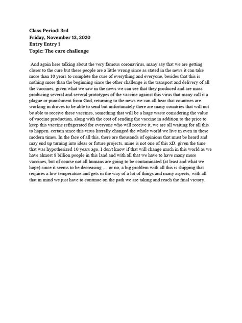 Class Period 3rad Download Free Pdf Vaccines Nasa