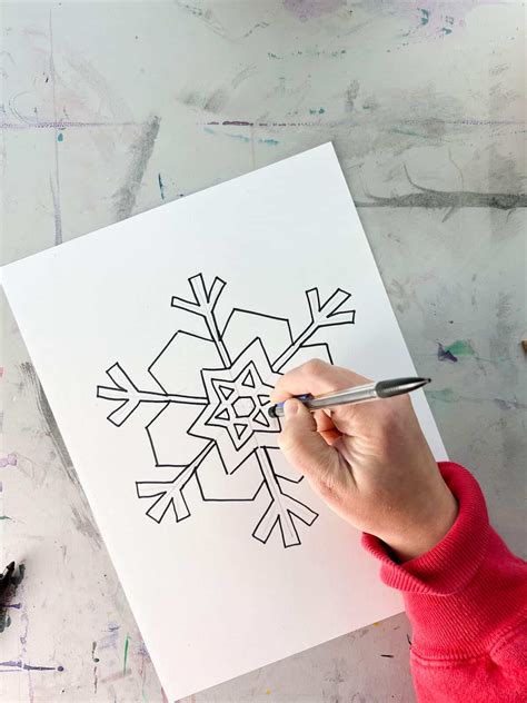 Snowflake Pencil Drawing