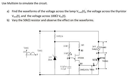 Solved Use Multisim To Simulate The Circuit A Find The