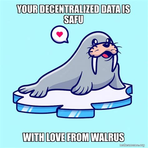 Your Decentralized Data Is Safu With Love From Walrus Meme Generator