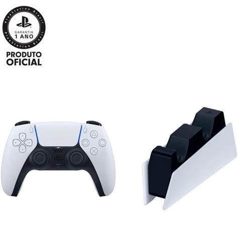 Controle Ps5 Dualsense Branco Base De Carregamento Playstation 5