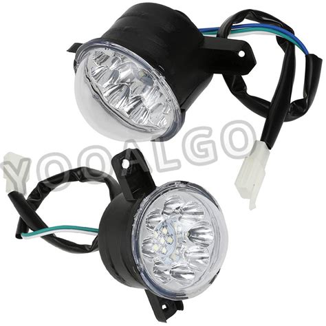 12 В светодиодные фары для 50cc 70cc 90cc 110cc 125cc мини-квадроцикл ...