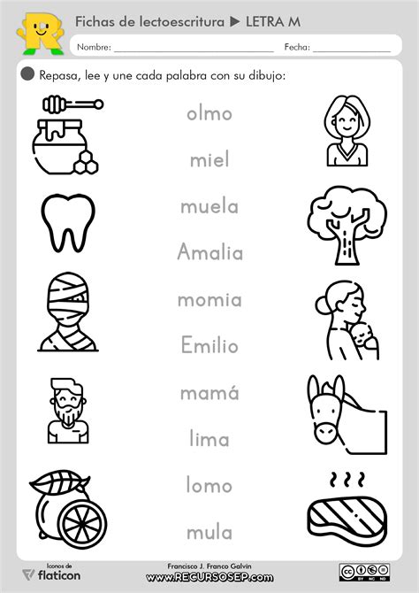 2 Fichas Lectoescritura Montessori Recursosep Letra M Imprenta Page 0003