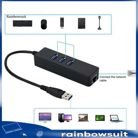 RB Low Latency Gigabit Ethernet Converter USB30 To RJ45 Laptop LAN