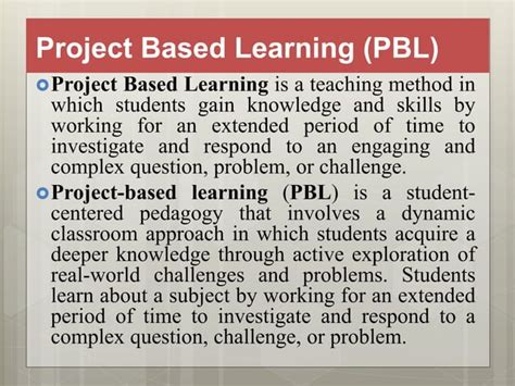 Project Based Learning Pptx