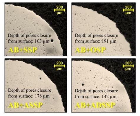 Om Observations Of The Sub Surface Porosities In Treated Samples With