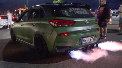 Best Of Tuned Hyundai I30n Engine Sounds Accelerations Revs Flames