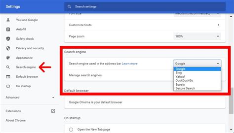 Google Chrome Change Default Search Engine