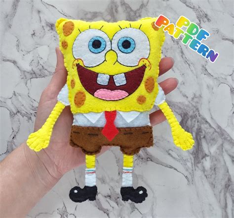 Sponge Bob Pattern Squarepants Pattern Plush Sewing Pattern Etsy