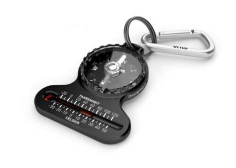 Silva Pocket Compass With Thermometer And Carabiner Hiking Walking Map