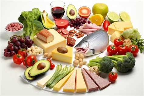 Low Carbohydrate Diet Diagram Premium Ai Generated Image