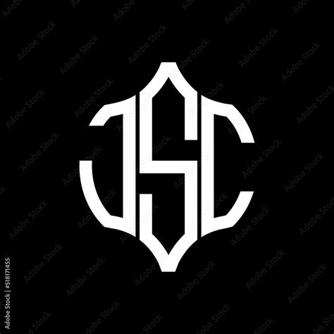 Jsc Letter Logo Jsc Best Black Background Vector Image Jsc Monogram Logo Design For