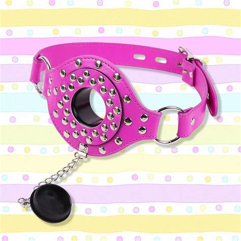 Plug My Hole Gag Vegan Leather Bondage Bdsm Fetish Ddlg Sadist