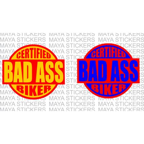 Bad Ass Biker Decals Stickers