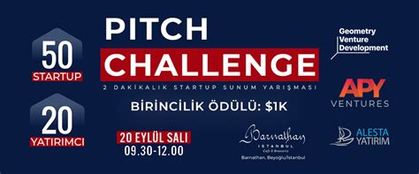 Pitch Challenge 50 Girişim 20 den fazla Yatırımcı ile 2 Dakikalık
