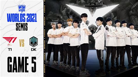 LCK T1 vs DK 게임 5 하이라이트 Semifinals Day 1 10 30 2021 월드 챔피언십 YouTube