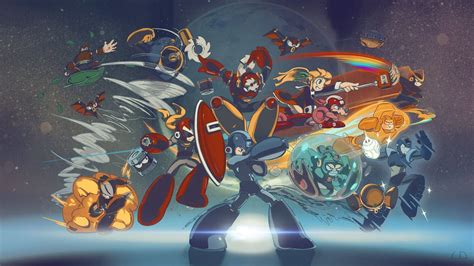 Download Mega Man Character Poster Wallpaper