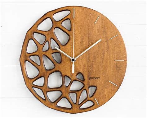 Kletka Topology Wall Clock Wood Clock Design Wood Wall Clock Diy