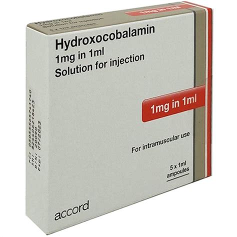 Buy Hydroxocobalamin 1mg Ml Solution For Injection 5 Pack