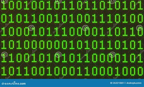 Binary Data On Lcd Seamless Pattern Stock Image Image Of Matrix