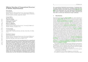 Efficient Decoding Of Compositional Structure In Holistic