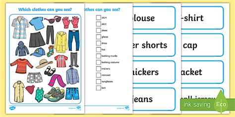 Clothes I Spy Worksheet Clothes Games English Twinkl