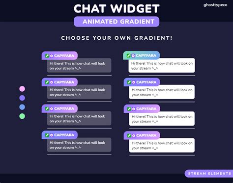 Animated Gradient Chat Widget Customizable Colors Twitch Etsy Singapore