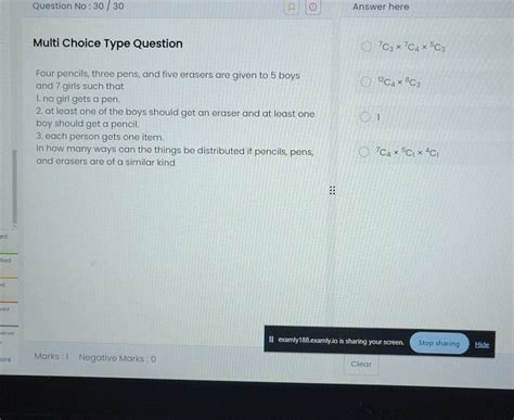 Question No 30 30 Answer Here Multi Choice StudyX