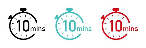 Premium Vector Set Of Timer 10 Minutes Timer Stopwatch Or Countdown