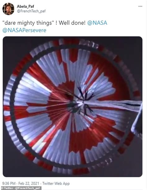 Nasa Fans Spot Hidden Message On Perseverances Parachute Written In