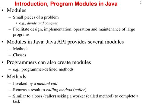 Ppt Java Program Modules Overview Methods And Use Cases Powerpoint Presentation Id9116160