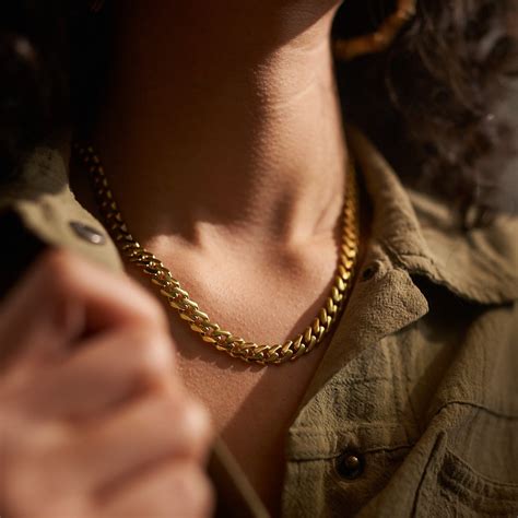 Womens Cuban Link Chains Real Gold Jewelry Bayam Jewelry