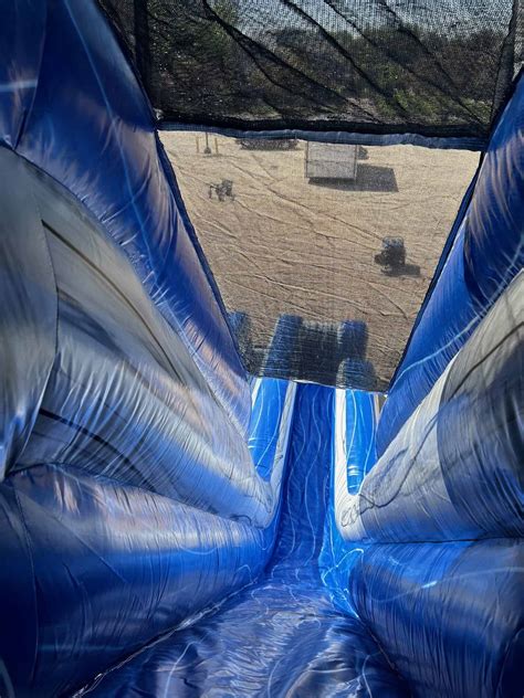 24 Ft Tall Sky High Dual Lane Dry Slide Rental Dallas Party Rental