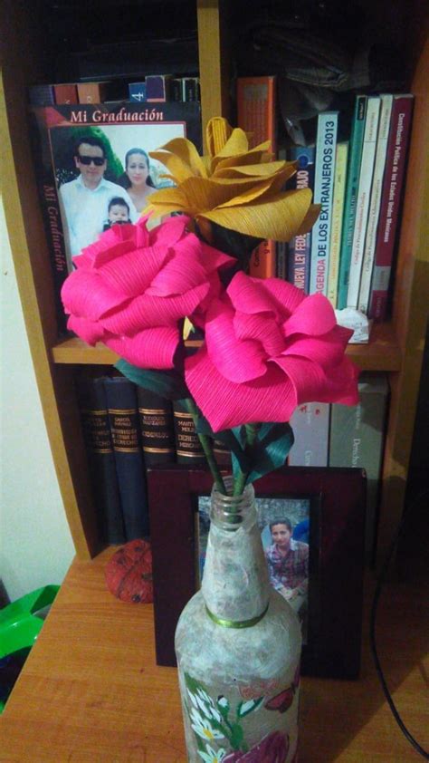 Artesanias Flores De Hoja De Maiz O Totomoxtle Pieza 15 00 En