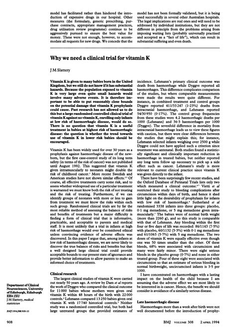 Why We Need A Clinical Trial For Vitamin K Pmc