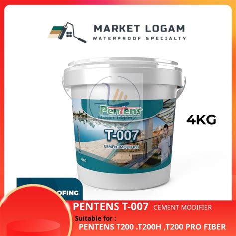 Pentens Cement Modifier T 007 4kg Waterproofing Coating Cat Pentens Simen Kalis Air T007 防水底漆