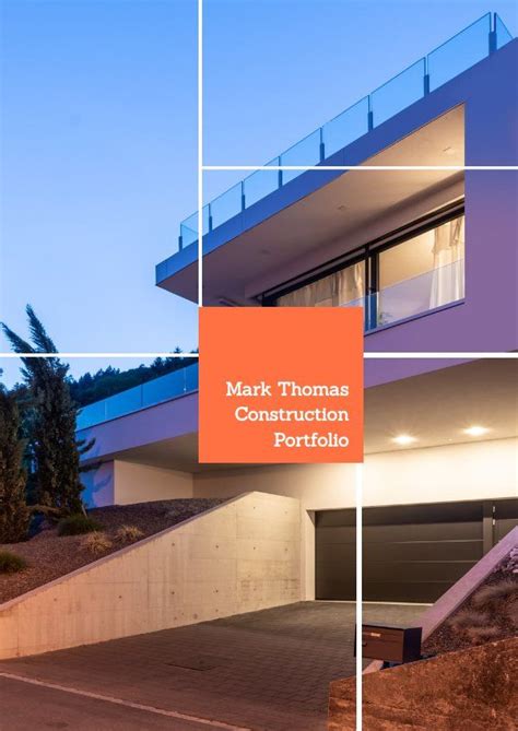 Construction Portfolio Template Portfolio Templates Portfolio Cool