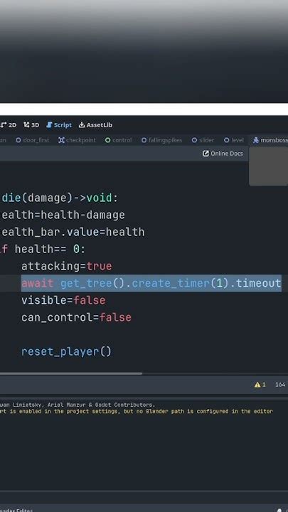 اضافة المؤقت godot coding programming gamedev برمجة العاب برمجة youtube