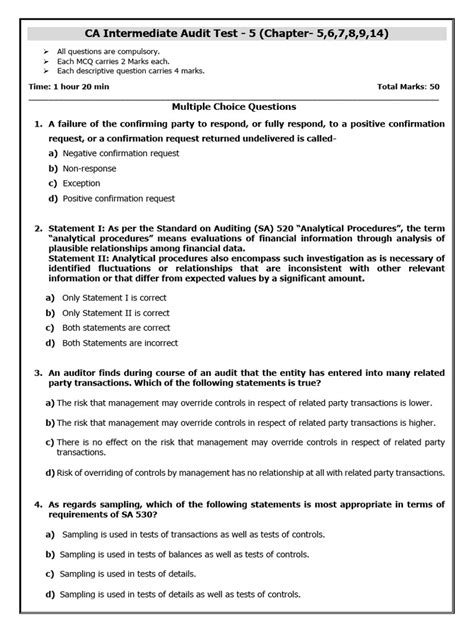 Audit Class Test 5 Pdf Audit Class Test 5 Pdf