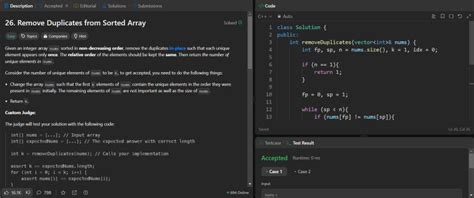 Solved Remove Duplicates From Sorted Array Question On Leetcode Today