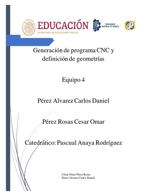 Generación De Programa Cnc Y Definición De Geometrías Descargar